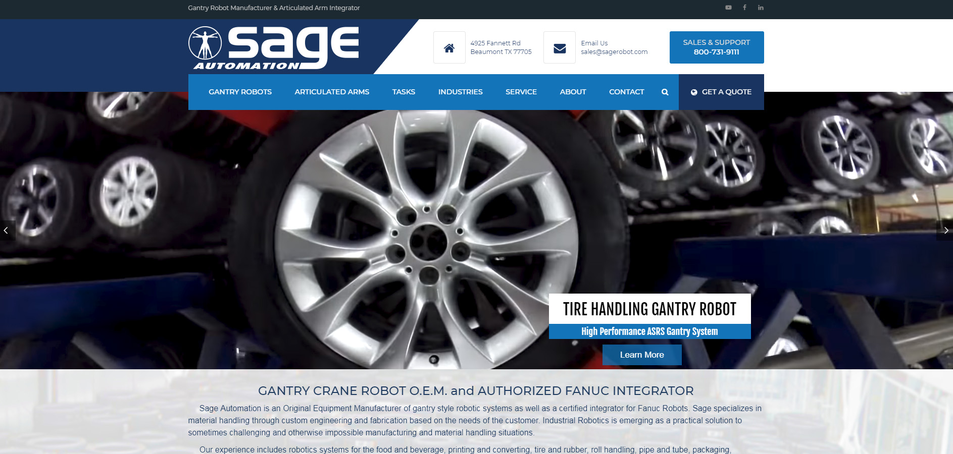 Sage introduces new website. - Sage Automation Inc.